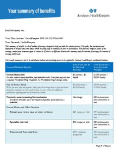 anthem healthkeepers payer id