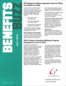Benefits Newsletter - July 2019 • Pierce Group Benefits