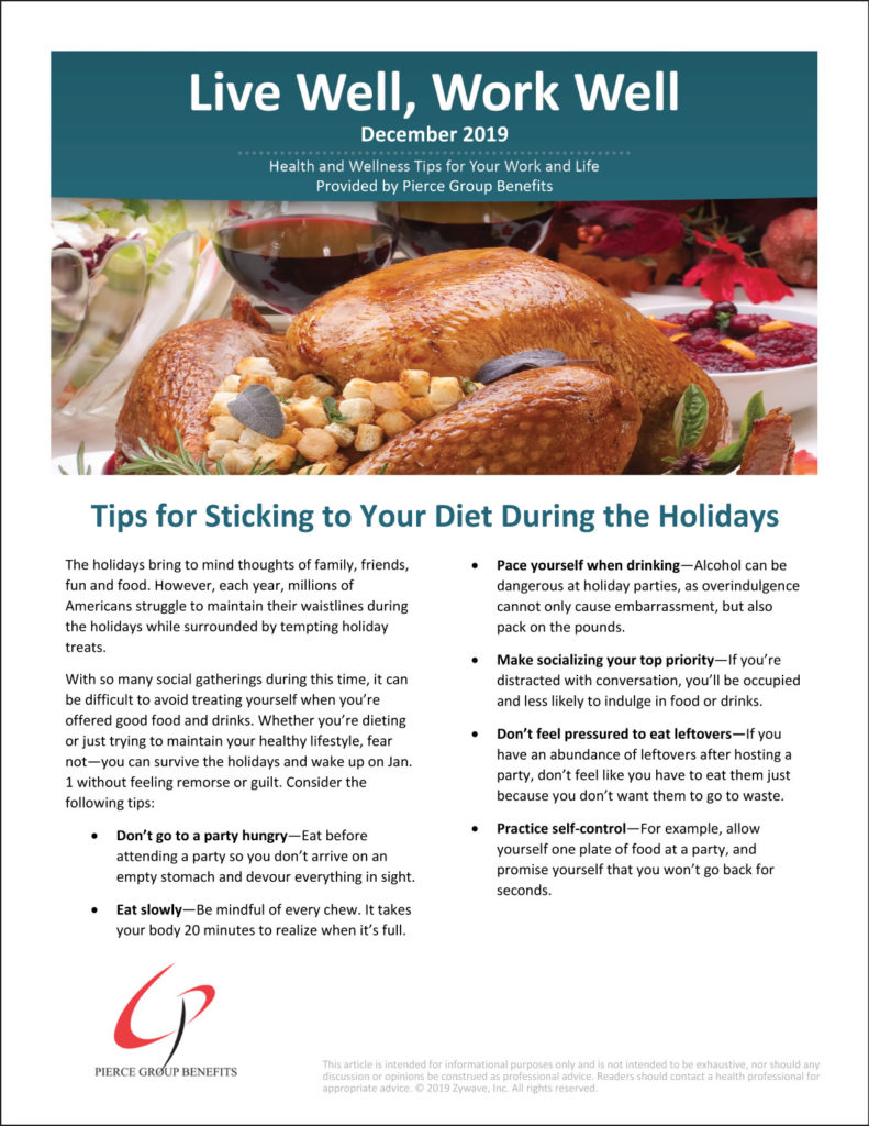 Wellness Newsletter - December 2019 • Pierce Group Benefits
