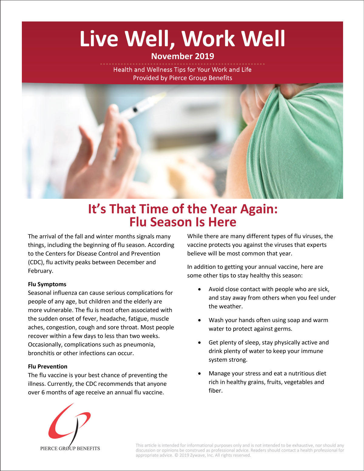 Wellness Newsletter - November 2019 • Pierce Group Benefits