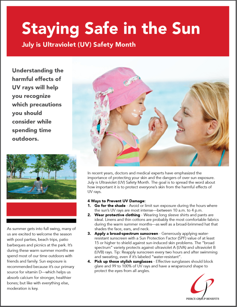 Staying Safe in the Sun • Pierce Group Benefits